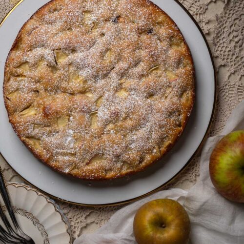 Simple Italian Apple Cake with Olive Oil - Torta di Mele - The Spice Spoon