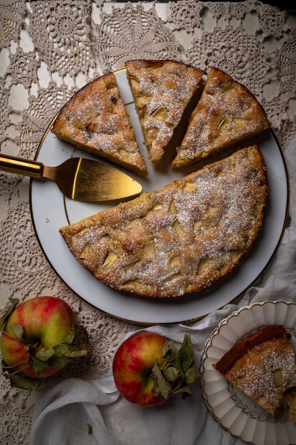 Simple Italian Apple Cake with Olive Oil - Torta di Mele - The Spice Spoon